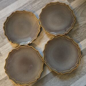 Bombay | Kitchen | Bombay Dinnerware Brown Gray Set Of 5 Cake Plate 4 ...